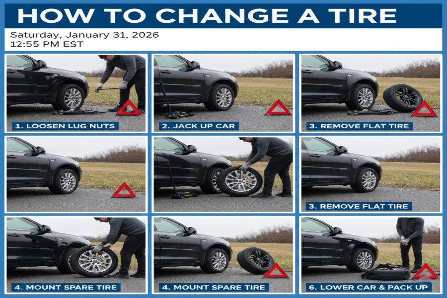 How To Change A Tire: Easy Step-by-Step Guide 2026